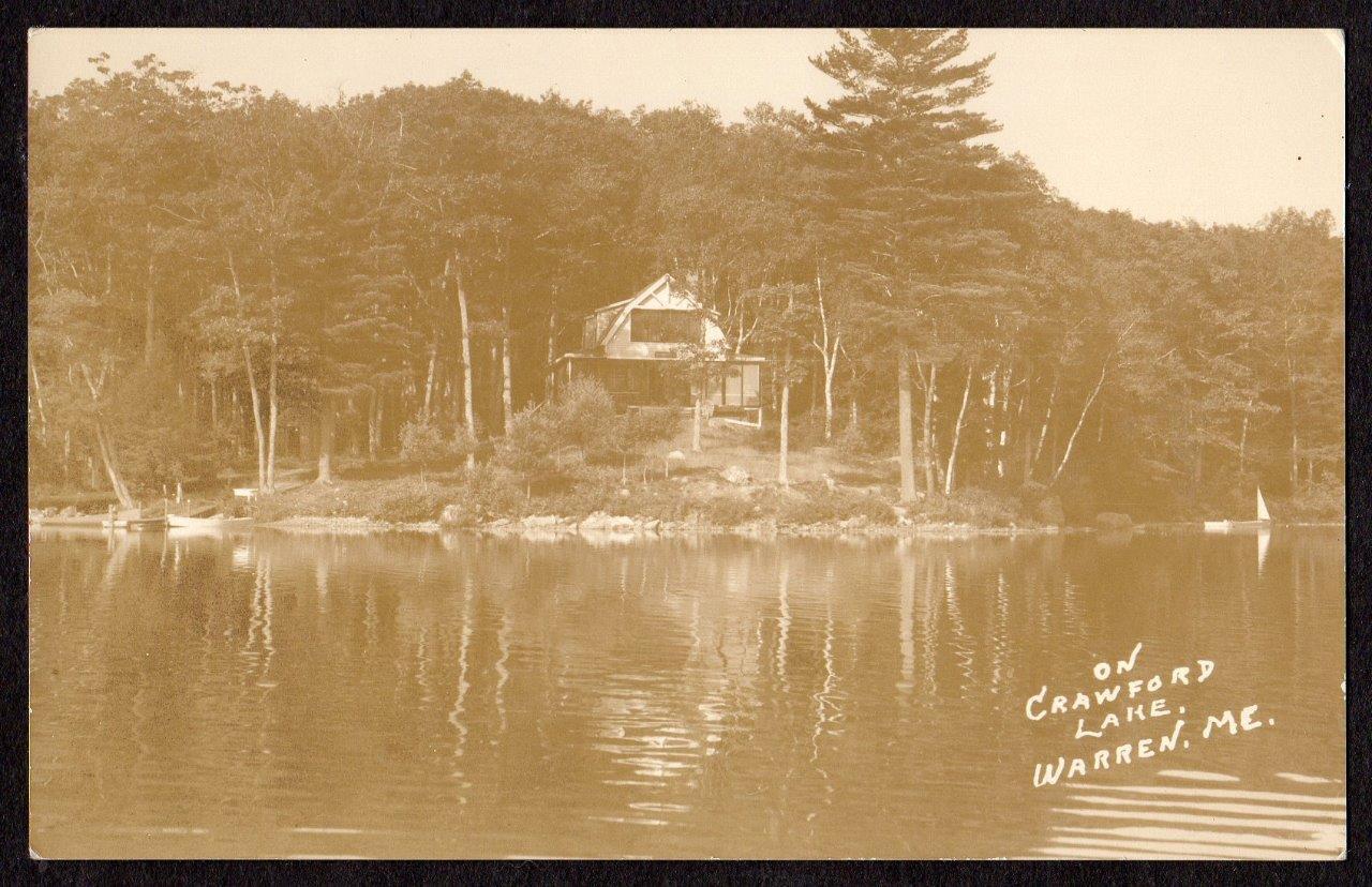 Rppc 1925-1942 Era*House on Crawford Lake Warren Maine*Me*Dops Stamp ...