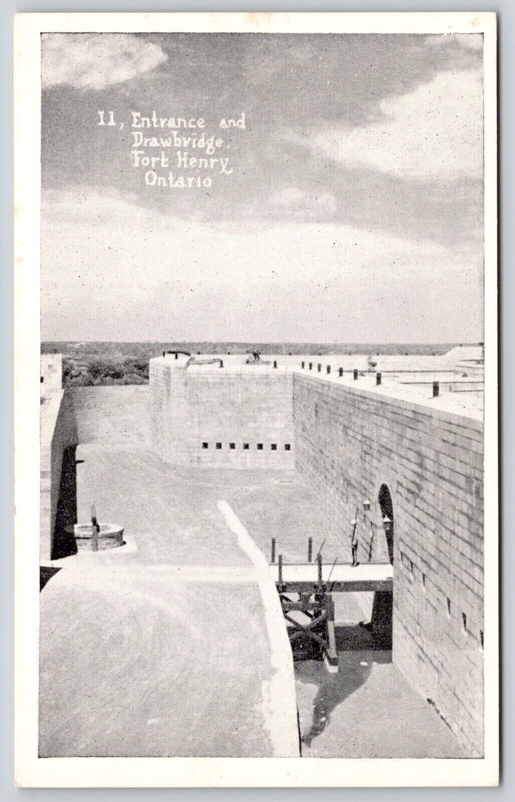 Ontario Canada Fort Henry Drawbridge & Entrance Historic Landmark BW ...