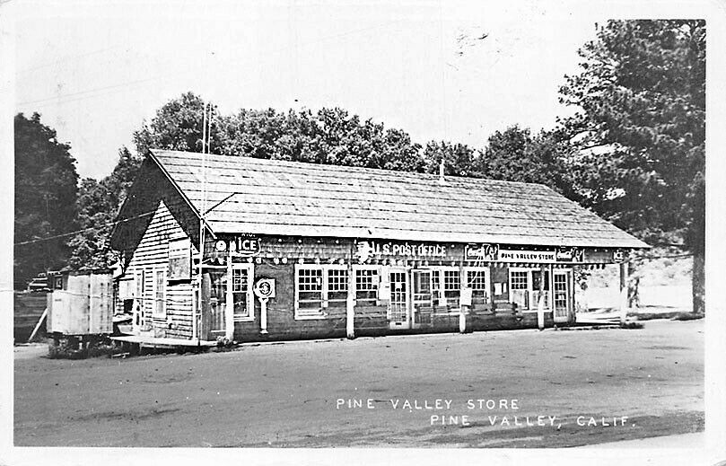 Pine Valley CA U. S. Post Office & Store Coca--Cola Signs Real Photo ...