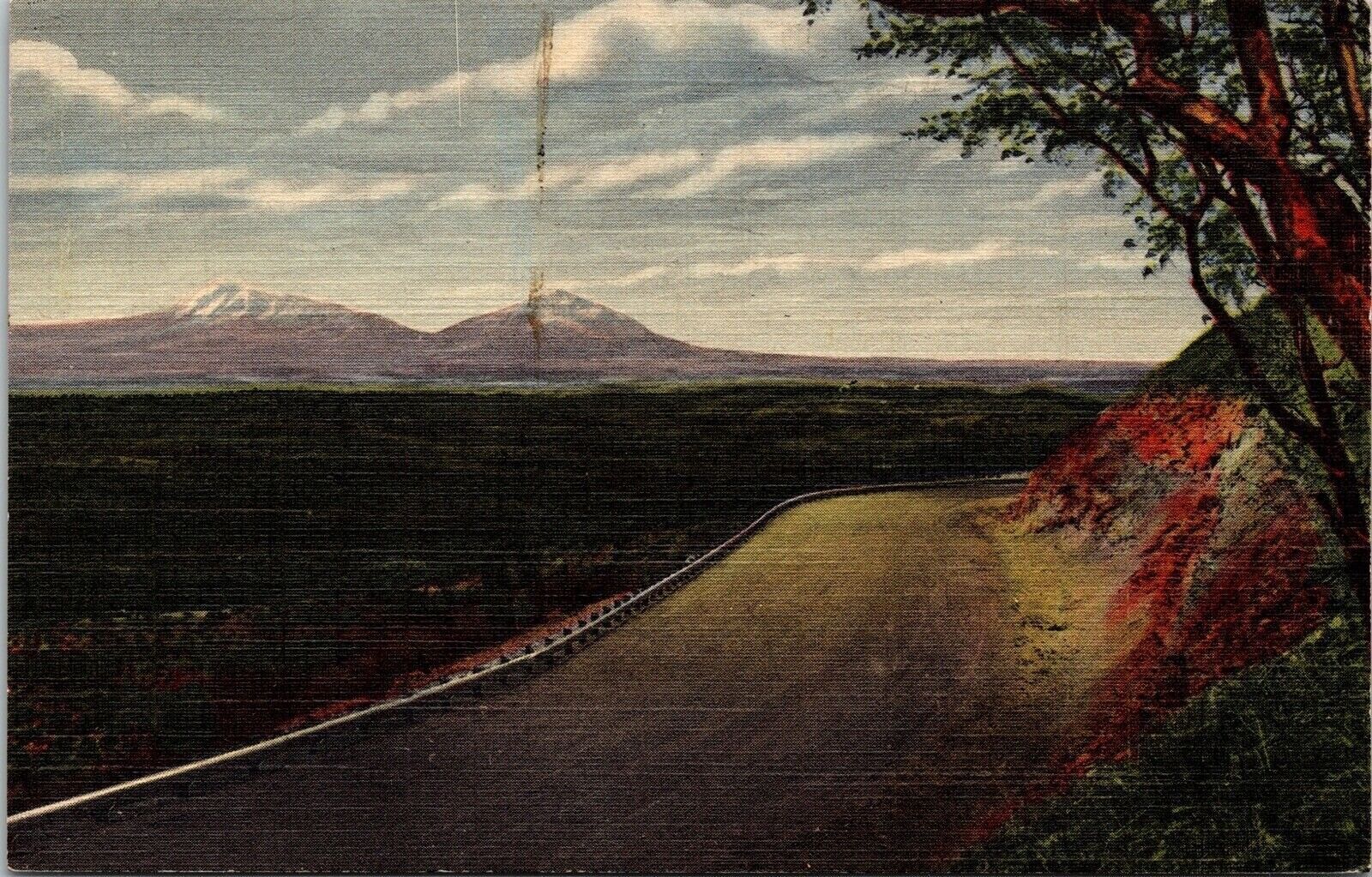 Spanish Peaks Colorado Raton Pass CO Hwy 85 Mountains Postcard Linen ...