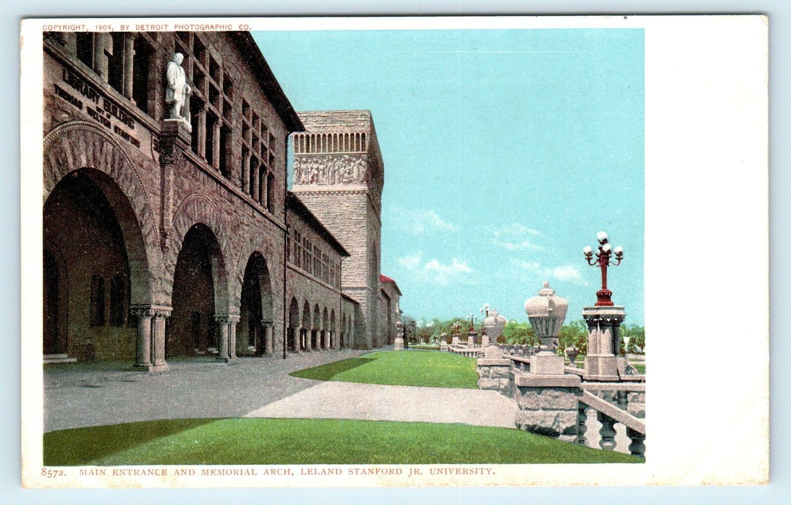 Stanford University, CA ~ Memorial Arch & Main Entrance C1900S Postcard ...