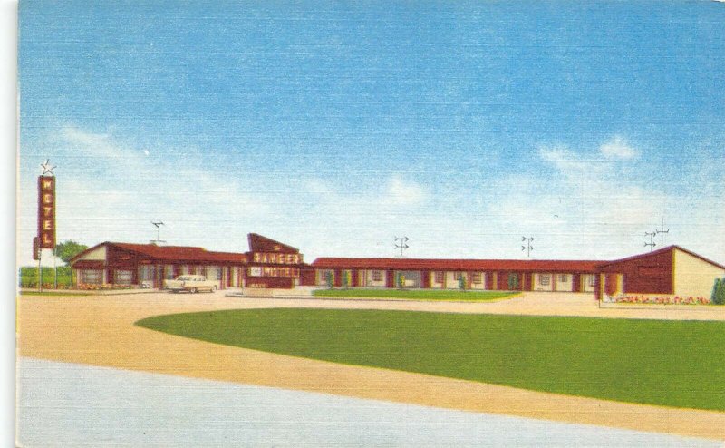 El Reno Oklahoma 1950s Postcard The Ranger Motel ROUTE 66 Roadside ...