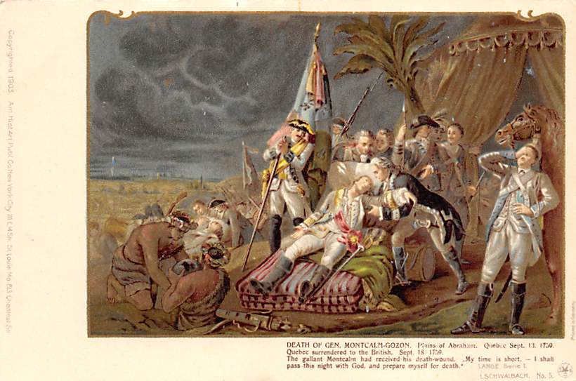 Death of Gen. Montcalm-Gozon History Unused | Topics - History ...