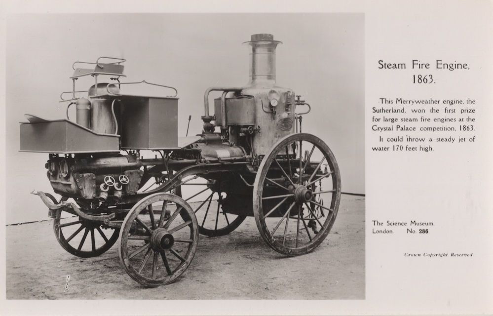 Victorian 1863 Steam Fire Engine Science Museum RPC Postcard | Topics ...