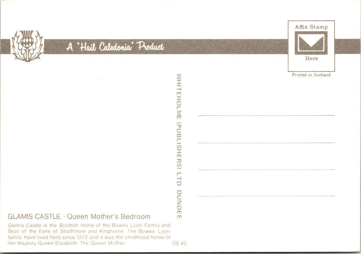 2~4X6 Postcards Forfar, Scotland CRYPT~SUIT OF ARMOR & BEDROOM At ...