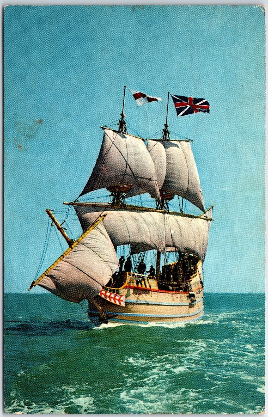 Vintage Postcard the "Susan Constant" Tall Ship Under Full Sail ...