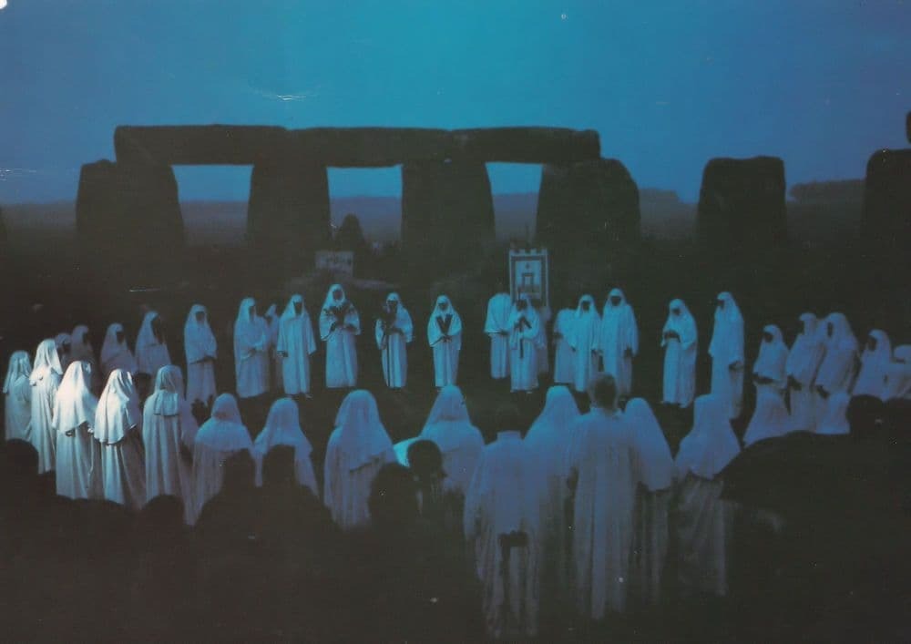 Stonehenge at Midsummer Midsommar Sunrise Pagan Druid Ceremony Postcard ...