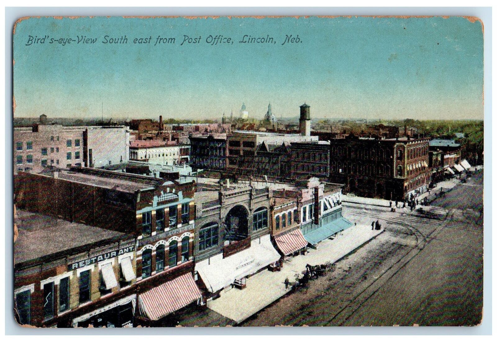 c1910s Bird's Eye View South East From Post Office Lincoln Nebraska NE ...