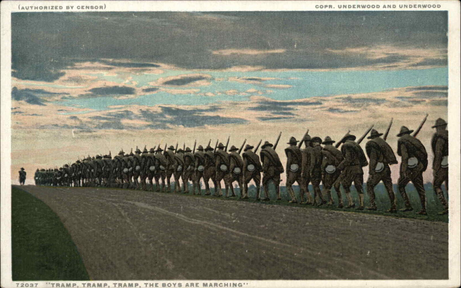 Military Army Soldiers Men Marching in Line 72037 Detroit Pub c1910 ...