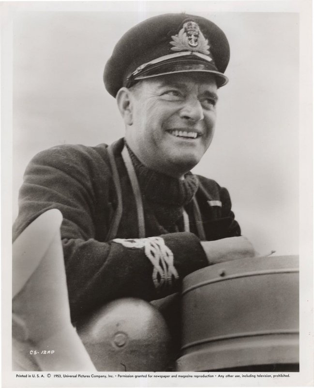 The Cruel Sea Film Jack Hawkins Ship Captain Rare 10x8 Press Photo ...