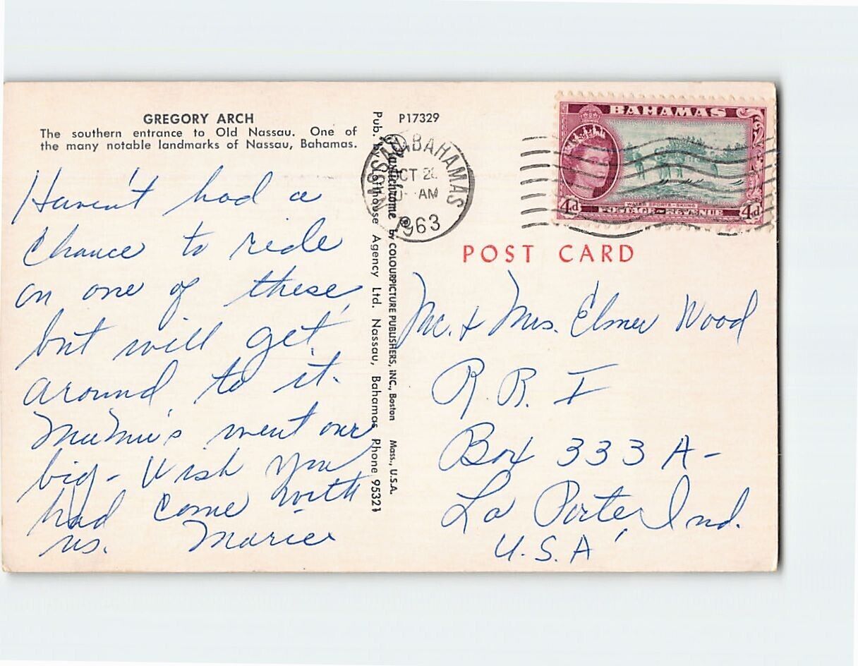 Postcard Gregory Arch, Nassau, Bahamas | Latin & South America ...