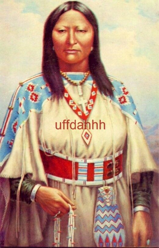 CHIPETA, WIFE OF THE UTE CHIEF OURAY from painting by Robert Lindneux ...
