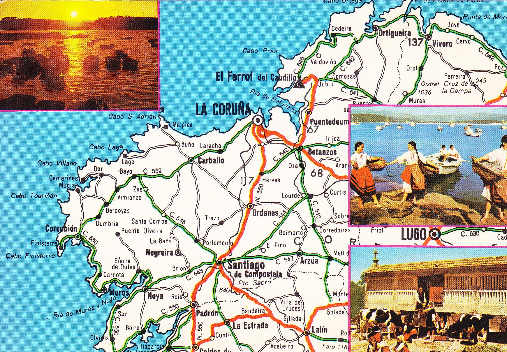 Postal 60794: Mapa de Galicia | Other / Unsorted, Postcard / HipPostcard