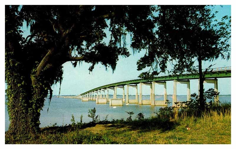 Postcard BRIDGE SCENE Between Santee & Summerton South Carolina SC ...