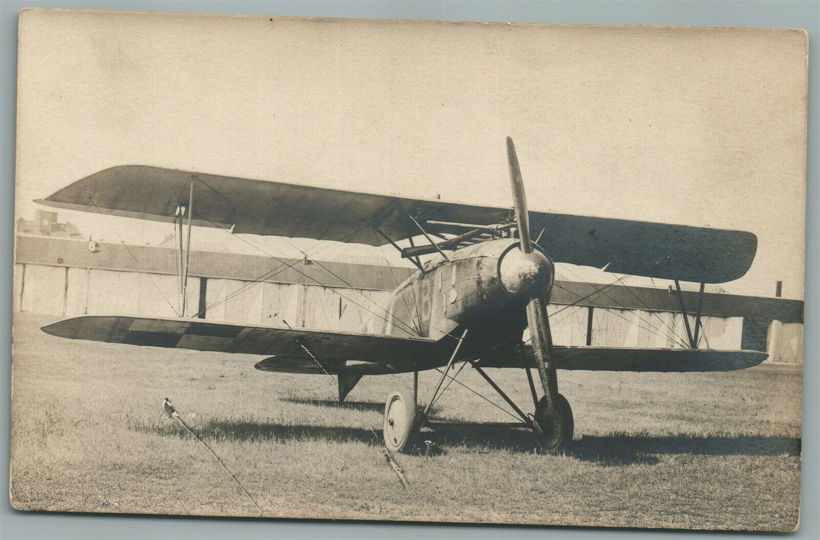 EARLY AVIATION WWI ERA BIPLANE aeroplane ANTIQUE REAL PHOTO POSTCARD ...