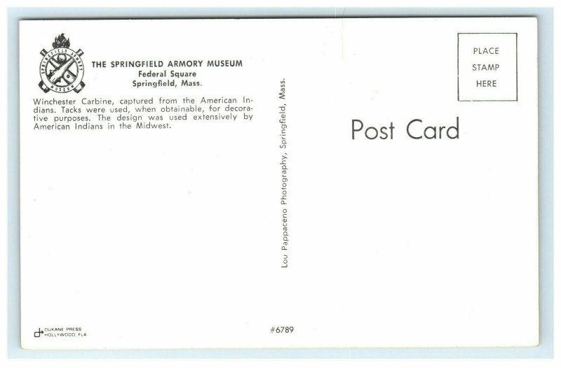 Vintage Winchester Carbine Rifle Postcard Springfield Armory Museum ...