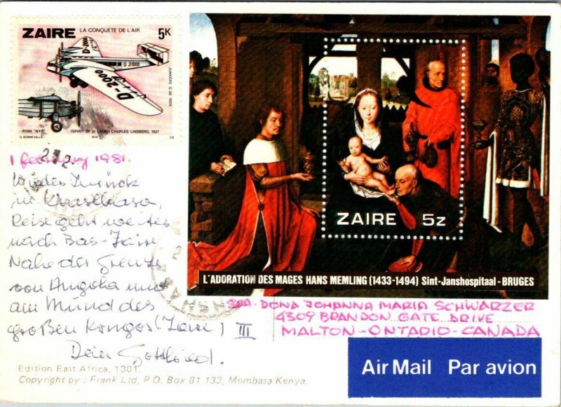 Vintage Continental Size Postcard Native Kenyan Warriors in Dance Pose ...