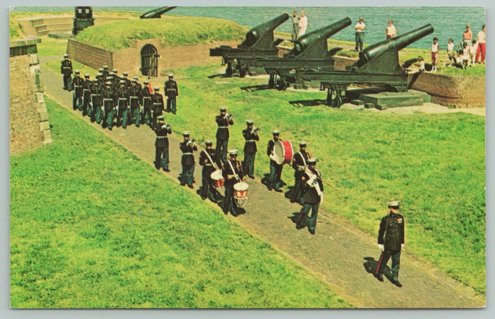 Fort McHenry Maryland~Marines marching~Civil War Cannon~Standard Chrome ...