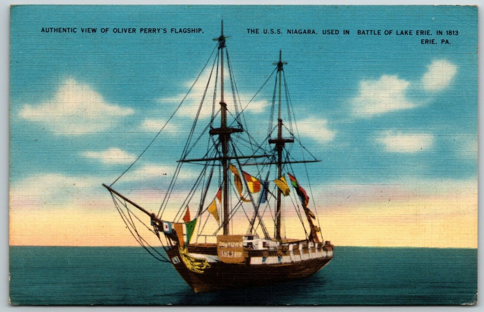 U.S.S. Niagara, Oliver Perry's Flagship, Battle of Lake Erie 1813, PA ...