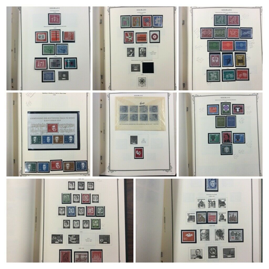Germany & Berlin Stamp collection 1949-1993, Scott album MNH/H Cv ...