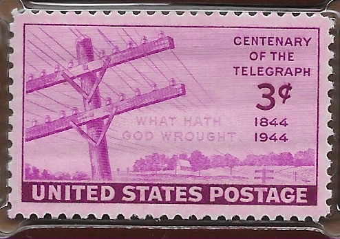 US #924 MNH encased, & used, Telegraph. Nice info card. You want this ...