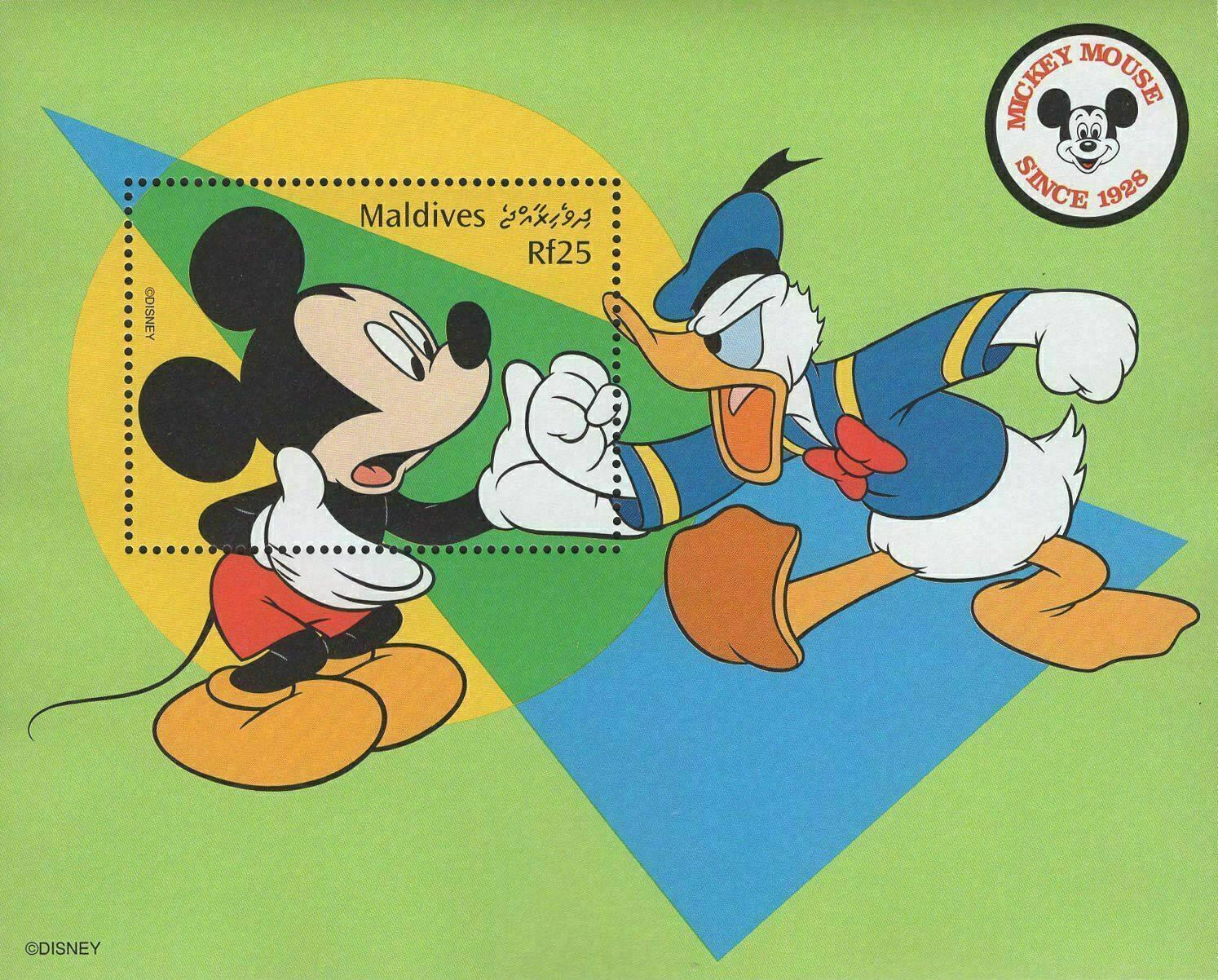 Mickey Mouse Stamp Grumpy Donald Duck Disney Souvenir Sheet Mint NH ...