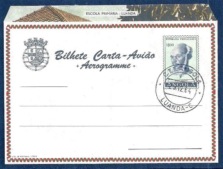 ANGOLA Aerogramme 1E Native Old Man 1964 Luanda cancel! | Africa ...