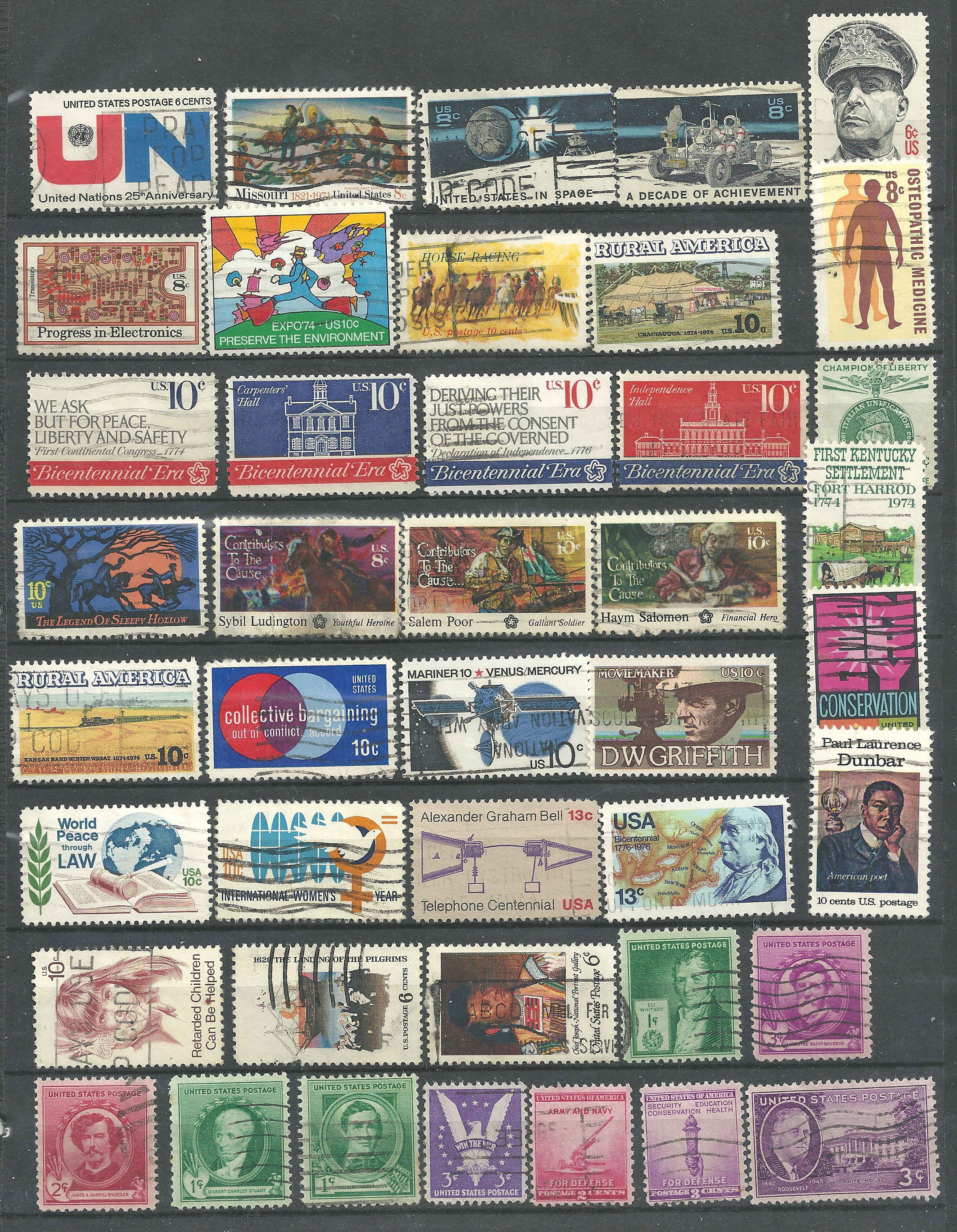 US - 42 Different US Stamps - Used | United States, Stamp / HipStamp