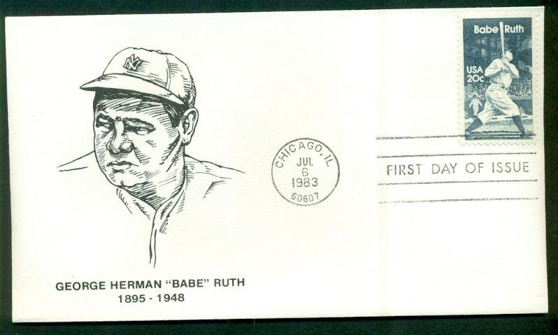 BABE RUTH FDC 1983, George Herman Ruth 1895-1948 | United States, Stamp ...