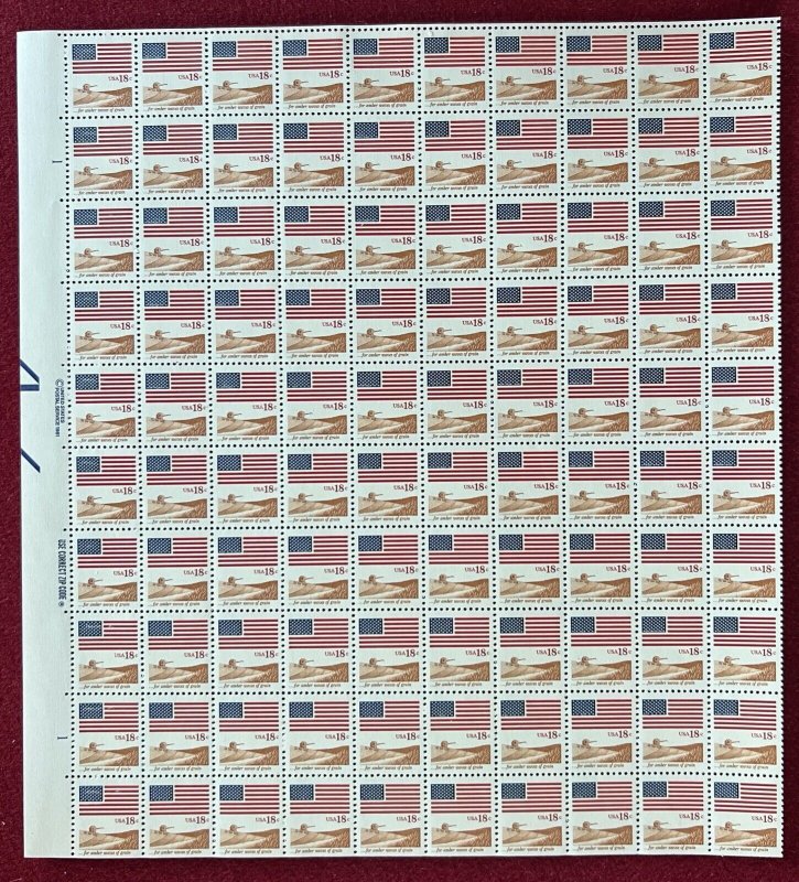 US Scott 1890 Flag and Anthem Sheet of 100 Mint NH | United States ...
