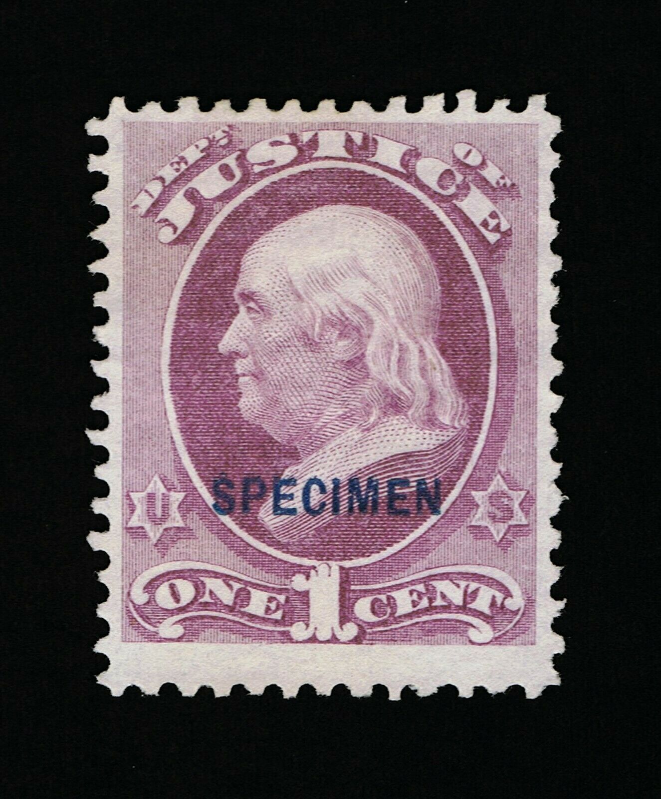 Genuine Scott #O25S Mint 1875 Justice Dept Official Cbnc 1¢ Specimen ...