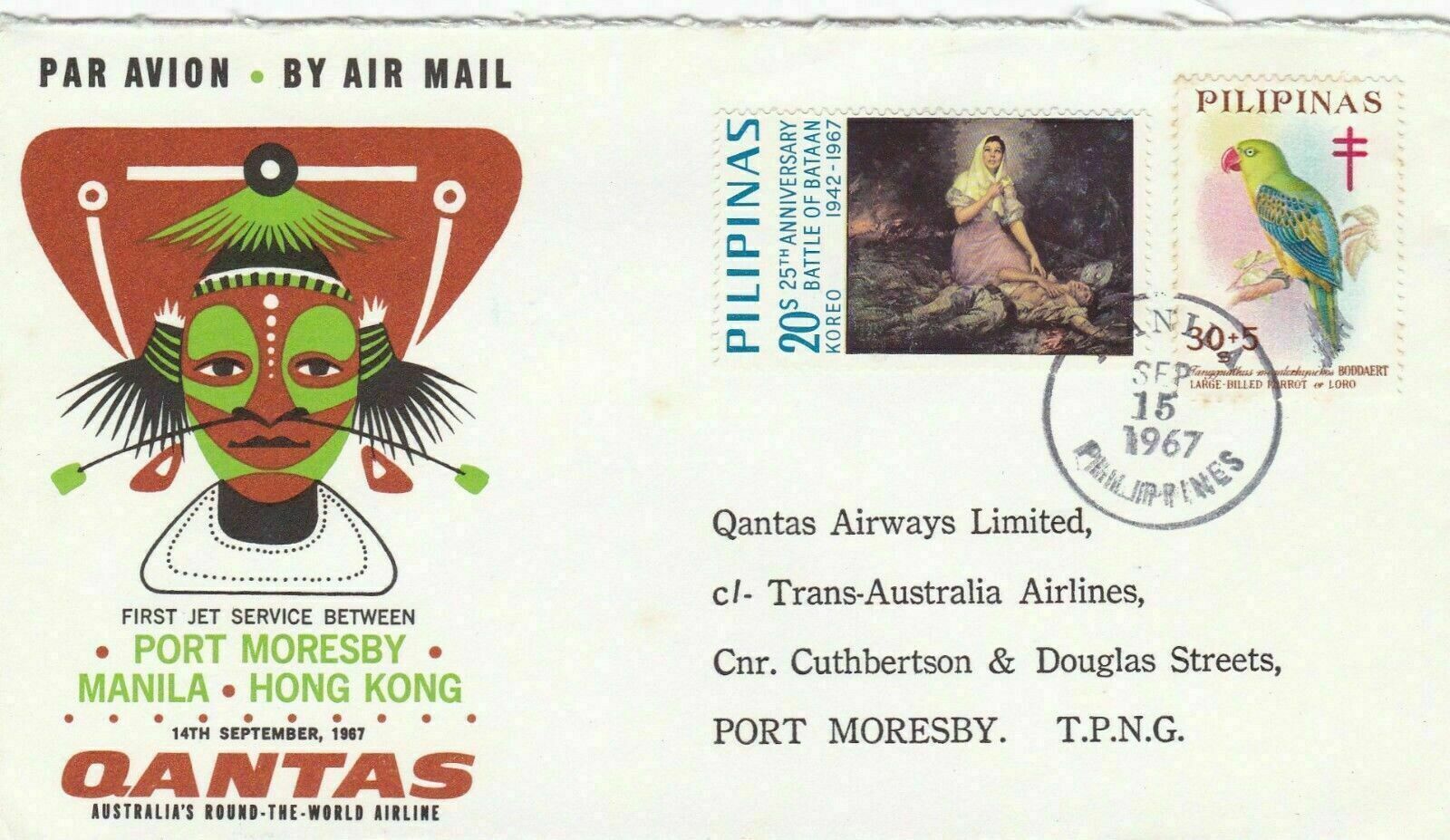 Qantas 1st JET Service Between Port Moreby Manila Hong Kong | Asia ...