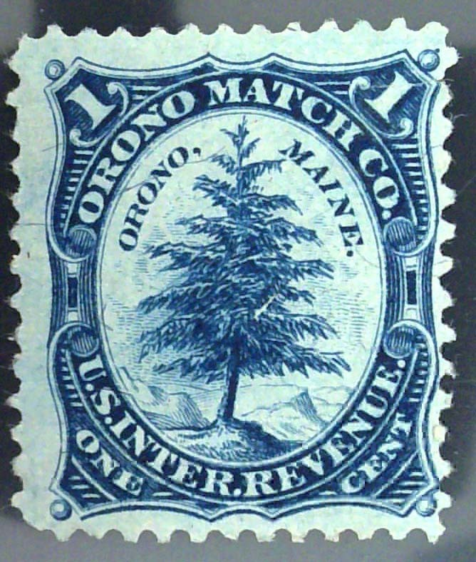 Scott #RO141b - 1c Blue - Silk Paper - Tear - Orono Match Co. | United ...