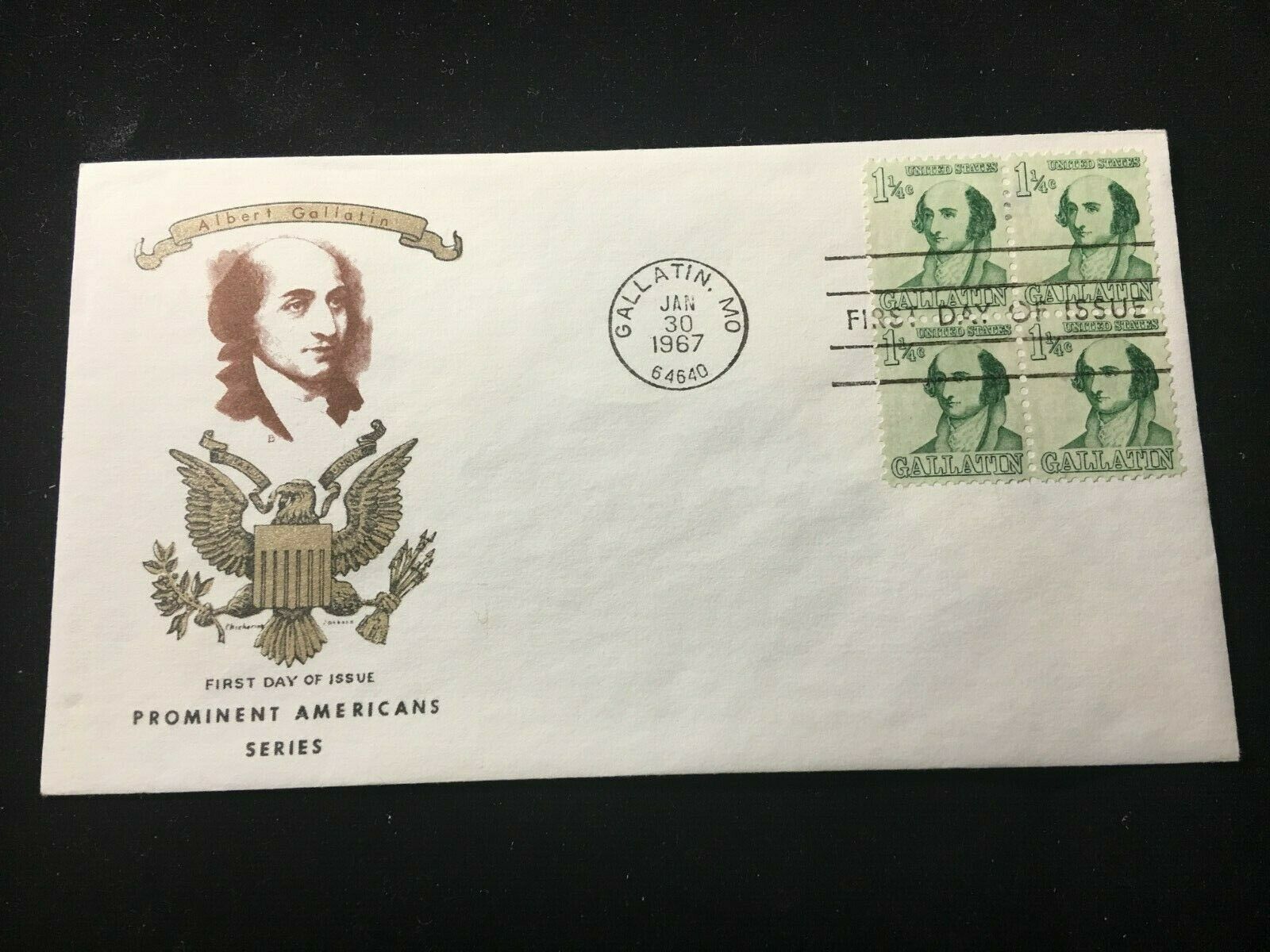 1967 Scott 1079 Gallatin FDC | United States, General Issue Stamp ...