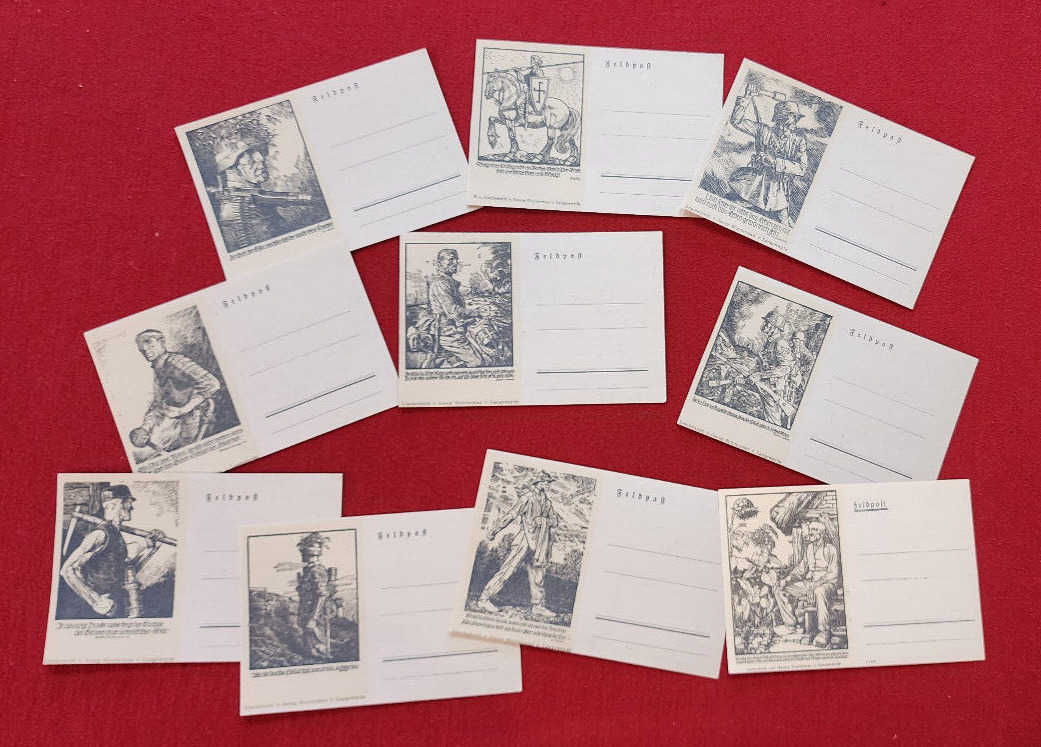 Nazi Germany WW2 WWII German Third Reich FELDPOST Soldiers Postcard lot ...