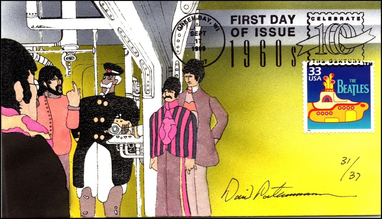 Scott 3188o 32 Cents The Beatles America David Peterman Hand Painted ...