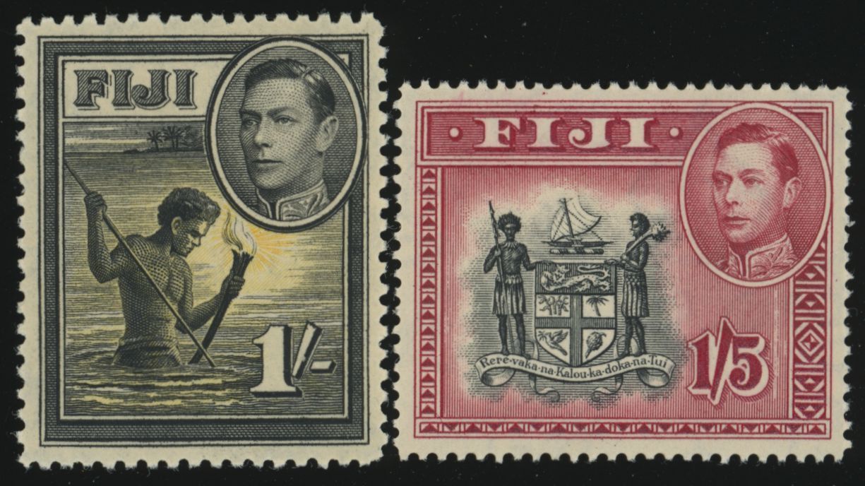 FIJI Sc 127-28 MINT Hinged - 1938 King George VI Pictorials Nice, fresh ...