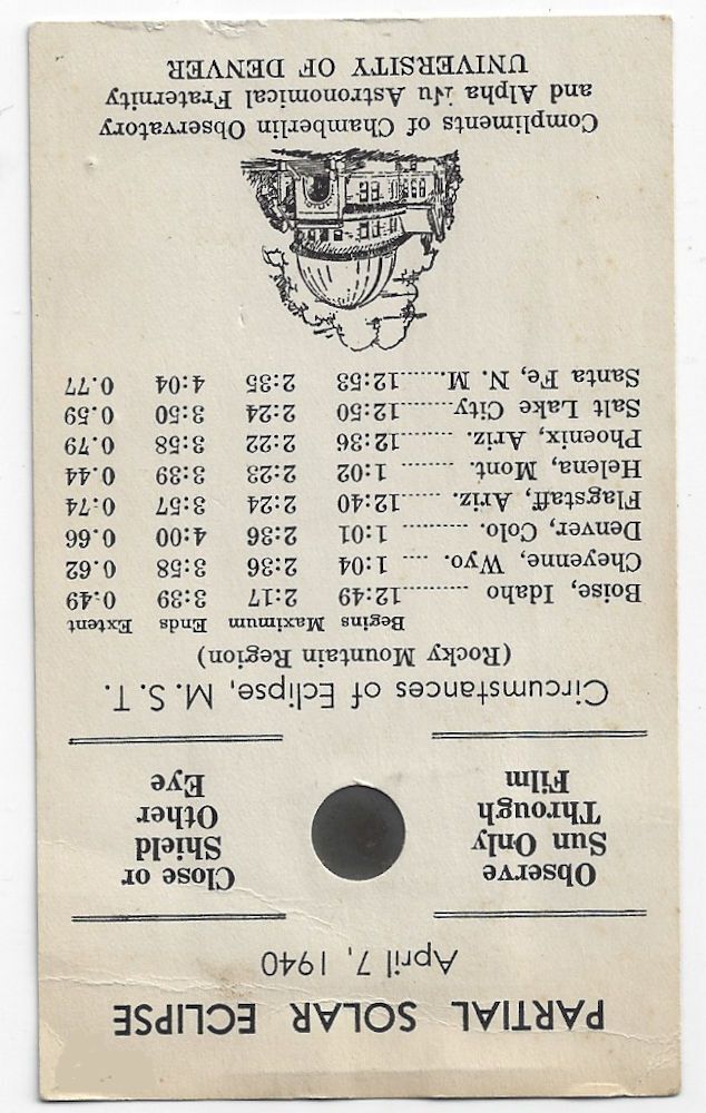 1940 – Solar Eclipse Viewer - E1448 | United States, Stamp / HipStamp