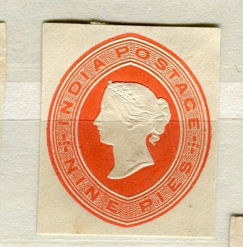 INDIA; 1890s early classic QV Mint Postal Stationary 9p. PIECE | Asia ...