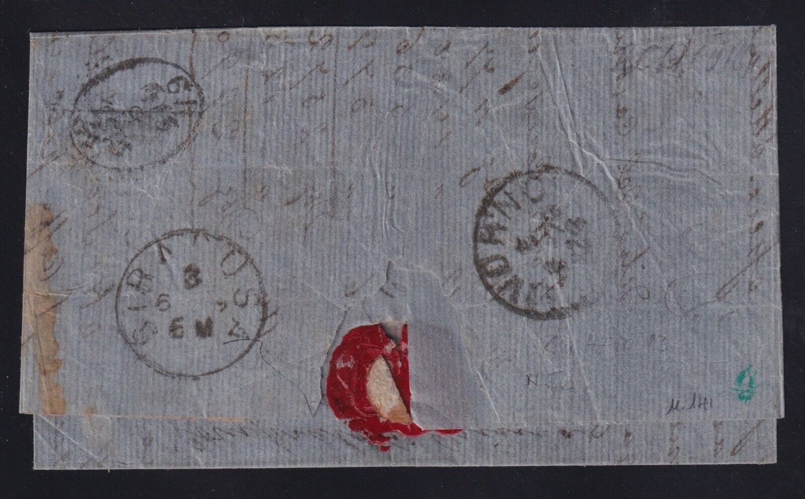 Great Britain Used in Malta 1879 2-1/2d Victoria A25 Duplex Folded ...