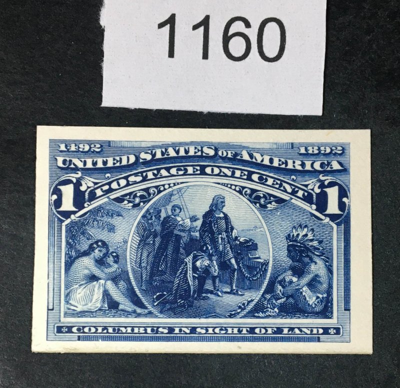 US Stamps # 230p4 Plate Proof on Card $20 LOT #1160 | United States ...
