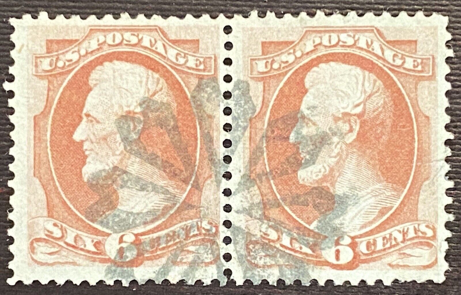 US Stamps- SC# 159 - Used - Incredible Cancel - Pair - SCV = $36.00 ...