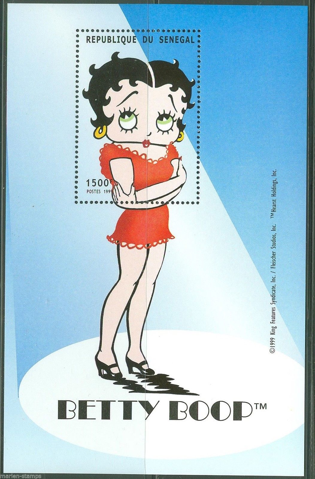 Senegal Betty Boop SET of Four Souvenir Sheets Sc#1421/24 Mint NH as ...