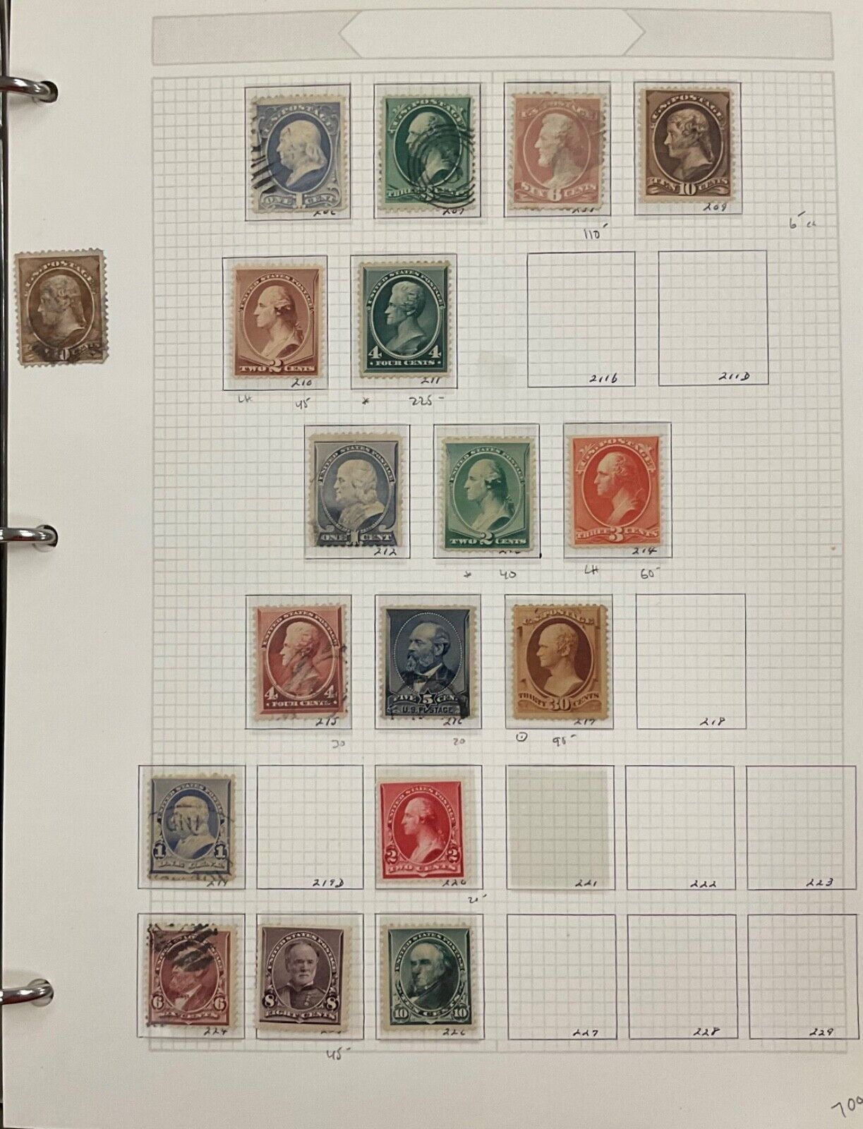 US better STAMP COLLECTION homemade pages 1860-1970 used, NH, LH cv ...