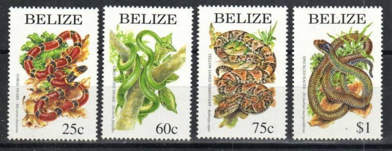 Belize Stamp 1079-1082 - Snakes | Central & South America - Belize ...