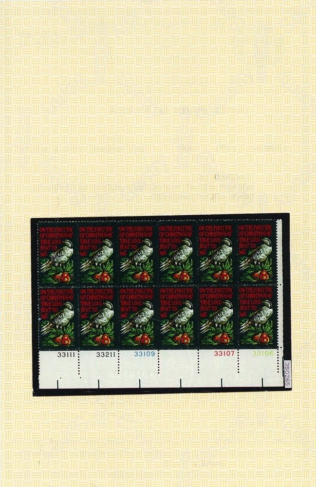 1445 Gray Color Omitted ERROR Plate Block of 12 Stamps With PFC UNIQUE ...