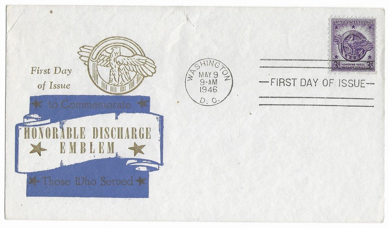 1946 FDC, #940, 3c Honorable Discharge, Sanders M-18 | United States ...