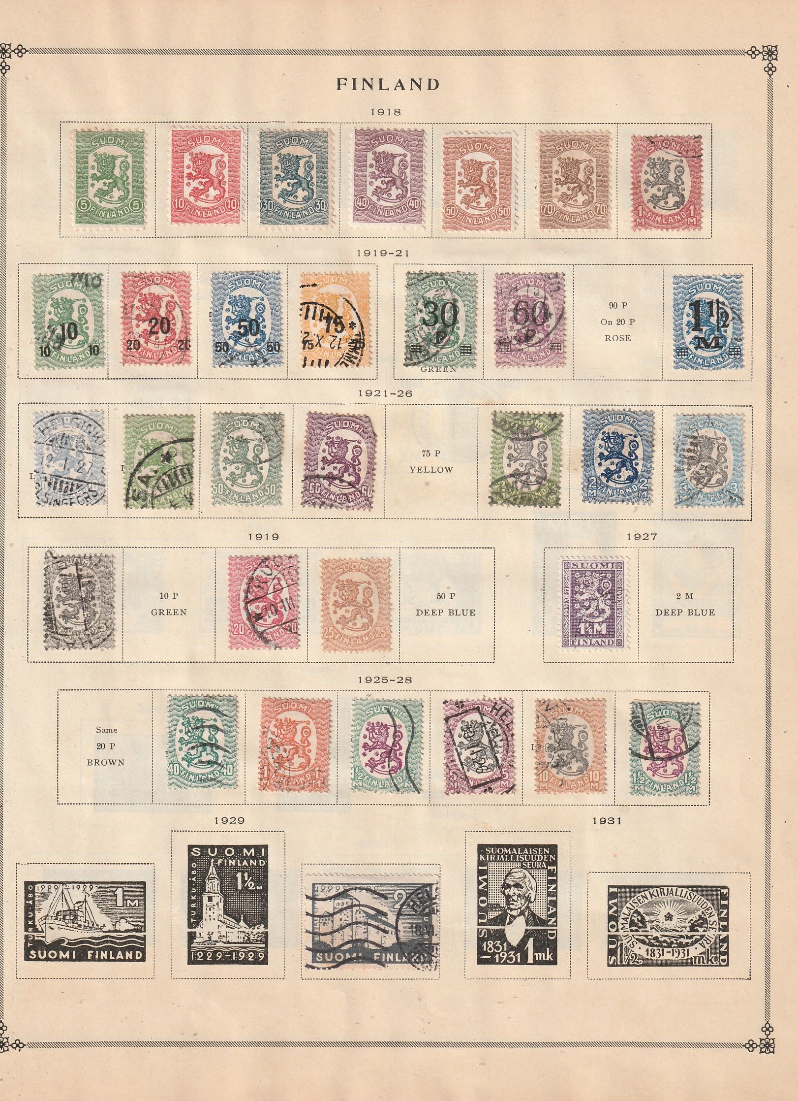 Finland Collection - 5 Scans, All the stamps are in the scans. | Europe ...