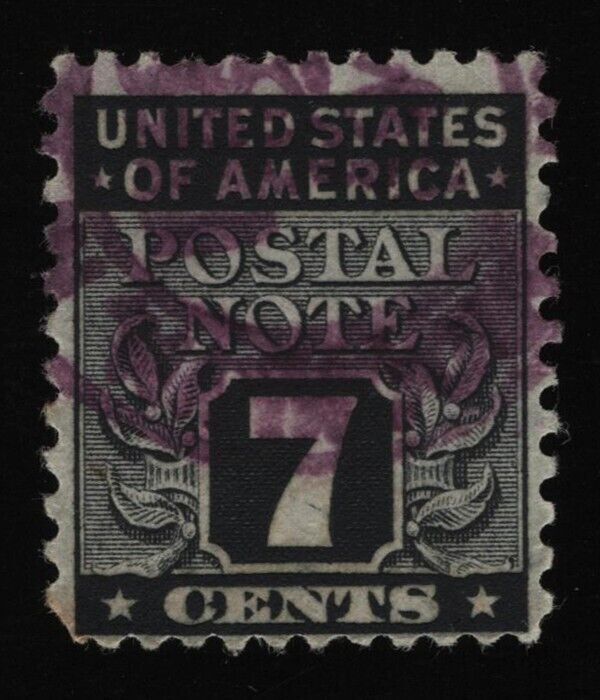 #PN7 7c Postal Note, Used [2] **ANY 5=** | United States, Back of Book ...