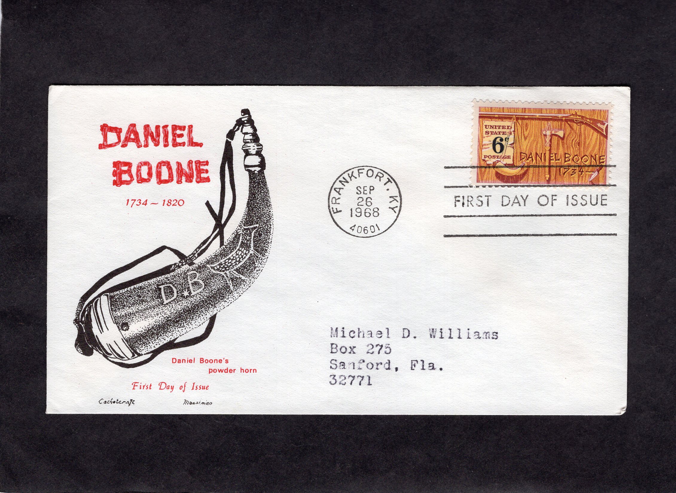 1357 Daniel Boone, FDC CCC addressed | United States, General Issue ...